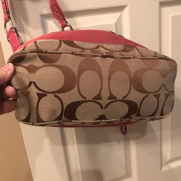 Coach | Bags | Hpcoach F7434 Signature Stripe Hobo Purse | Poshmark